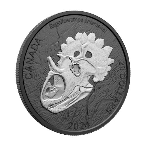 1 oz 2024 Discovering Dinosaurs: Regaliceratops Black Rhodium Plated ...