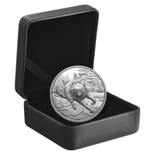 1 oz 2025 Great Hunters: Grey Wolf Ultra High Relief Silver Coin ...