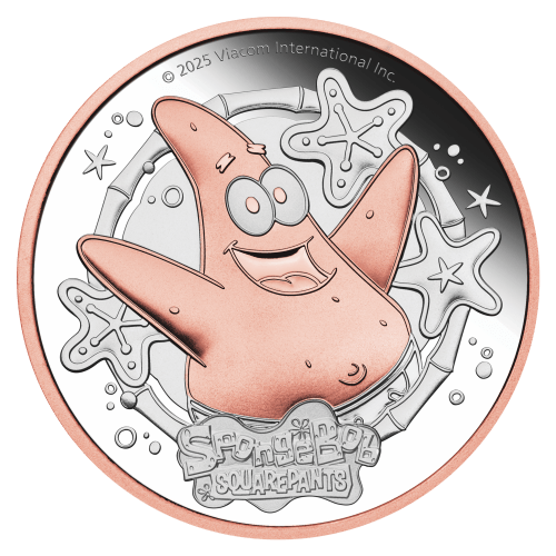 2 oz 2025 SpongeBob SquarePants: Patrick Star Rose Gold Gilded Proof ...