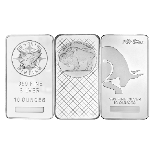silver bars 10 oz