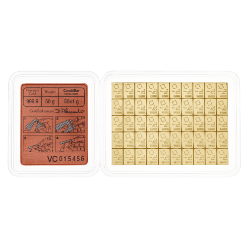 Buy 50 g (50 x 1 g) Valcambi Gold CombiBars | Schiff Gold