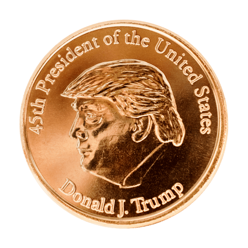 1 oz Donald Trump Profile Copper Round | Silver Gold Bull US