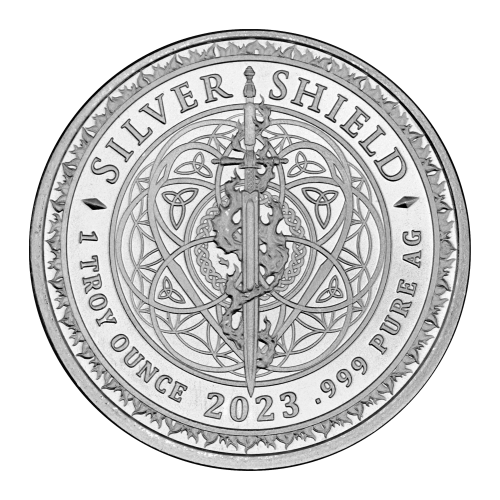 1 oz AG-47 Silver Round | Silver Shield | Silver Gold Bull US